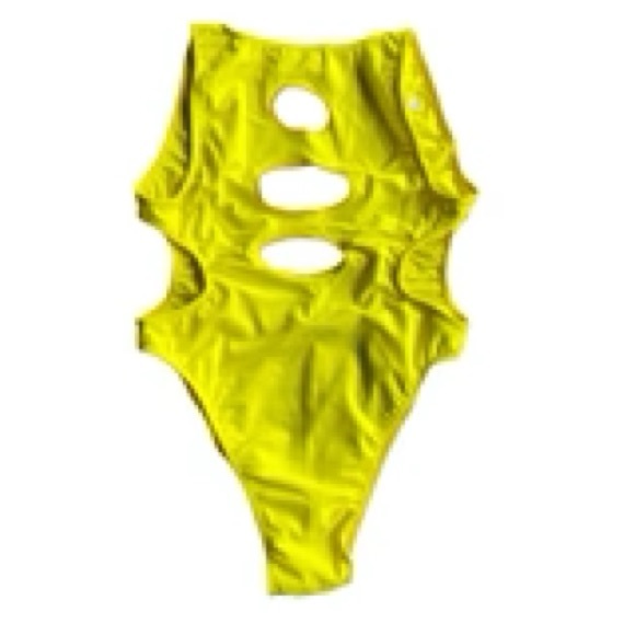 iHeartRaves | Tops | Rave With Mi Gente Neon Yellow Trinity Cut Out ...